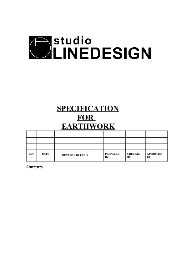 (DOC) EARTHWORK SPECIFICATION