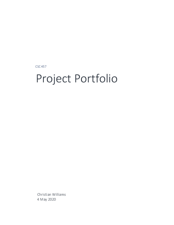 (PDF) Project Portfolio