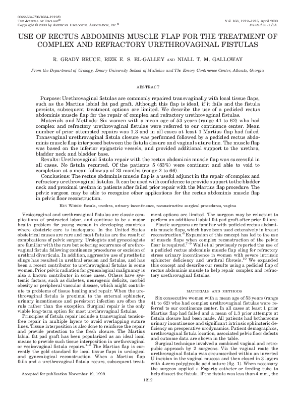(PDF) Use of Rectus Abdominis Muscle Flap for the Treatment of Complex ...