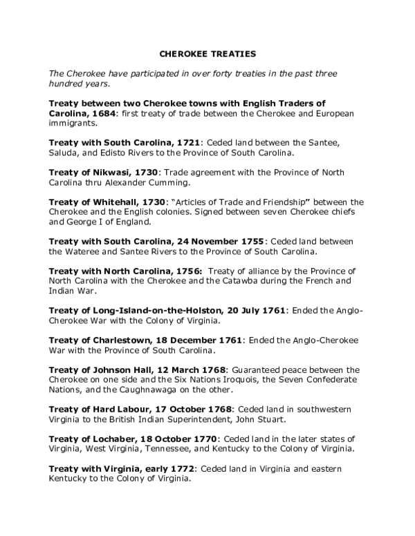(PDF) Cherokee treaties