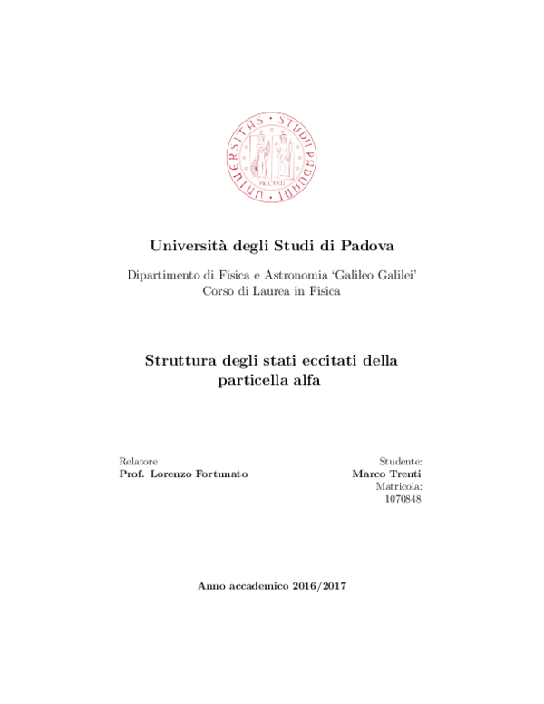 (PDF) Tesi Particella alfa Marco Trenti | Marco Trenti - Academia.edu
