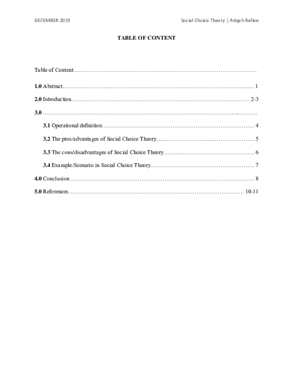 (PDF) Social Choice Theory