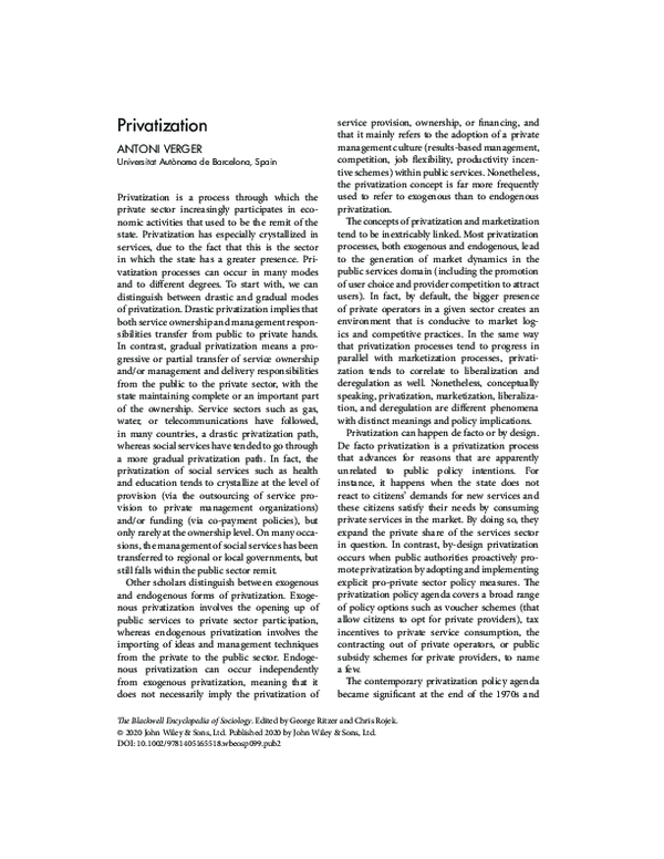 (PDF) Privatization