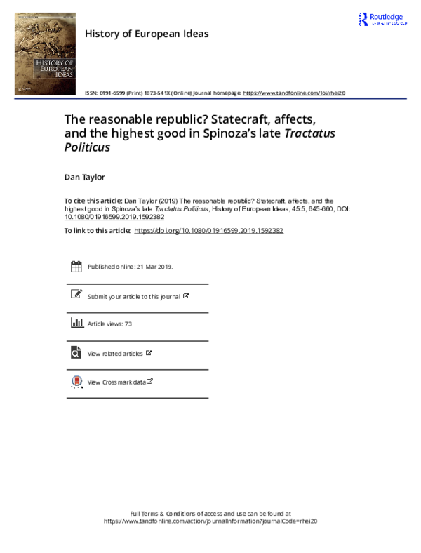 (PDF) The Reasonable Republic? Statecraft, Affects, and the Highest ...