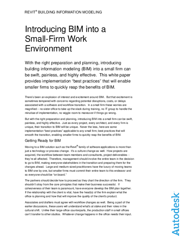 (PDF) REVIT ® BUILDING INFORMATION MODELING