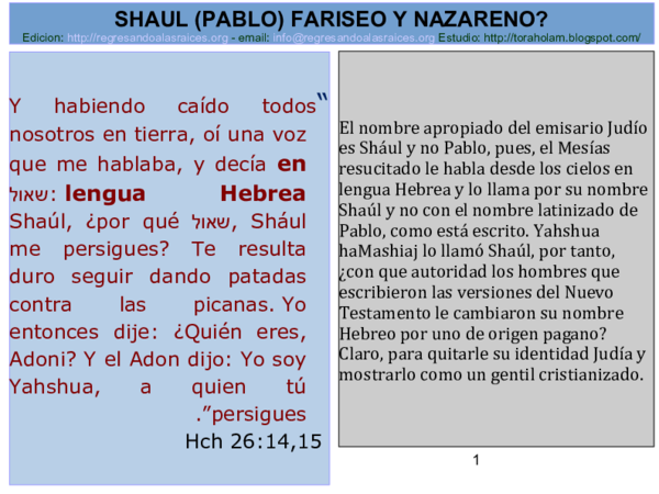 (PDF) SHAUL (PABLO) FARISEO Y NAZARENO
