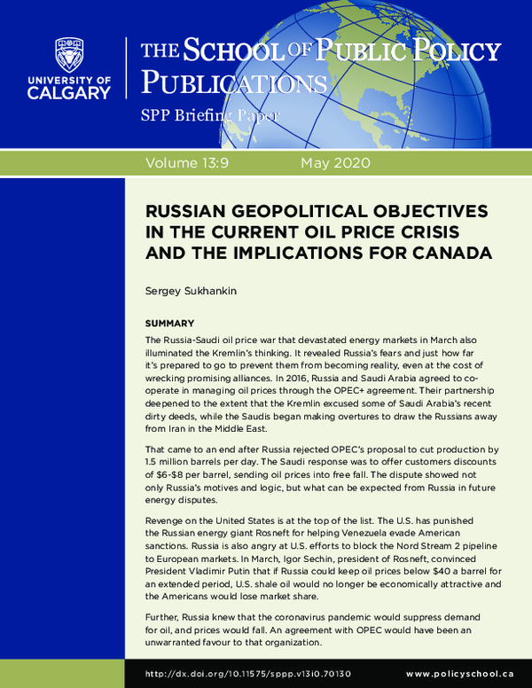 (PDF) RUSSIAN GEOPOLITICAL OBJECTIVES IN THE CURRENT OIL PRICE CRISIS ...