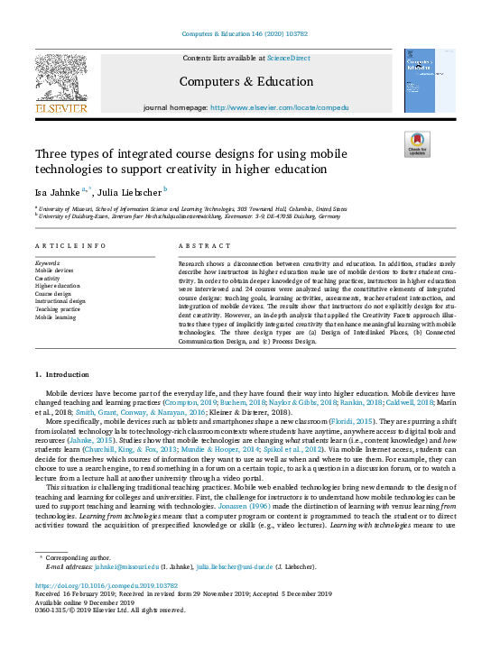 (PDF) Three types of integrated course designs for using mobile ...