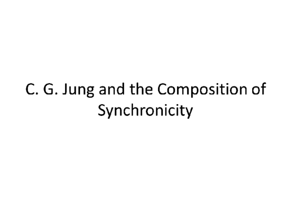 (PDF) C. G. Jung and the Composition of Synchronicity