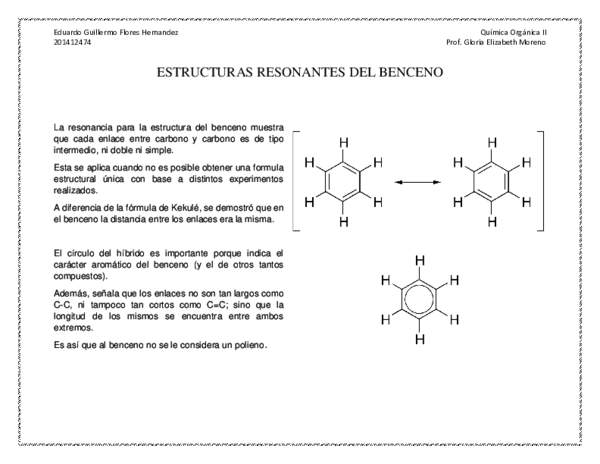 (PDF) ESTRUCTURAS RESONANTES DEL BENCENO