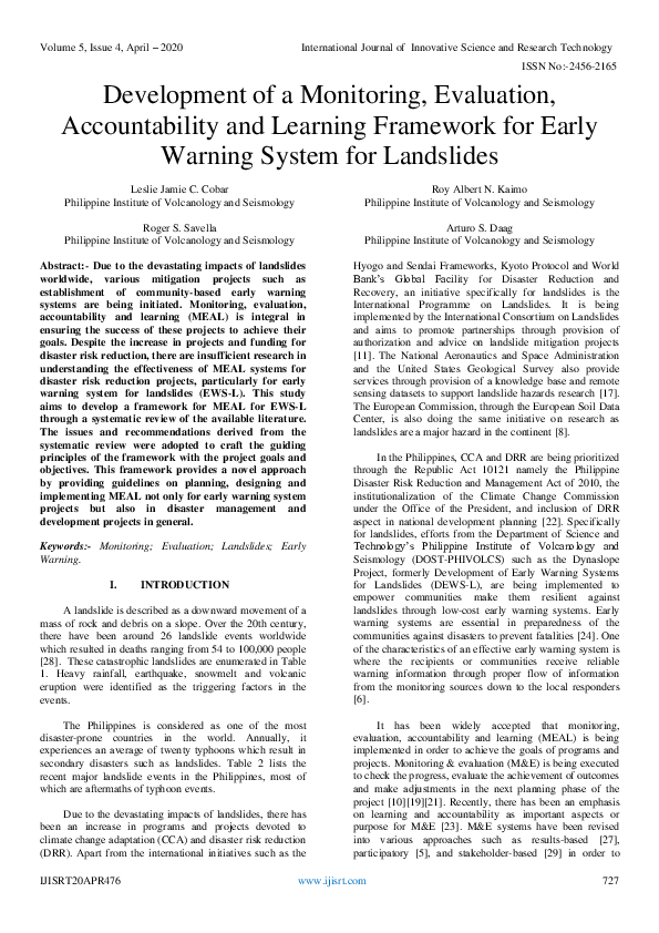 (PDF) Development of a Monitoring, Evaluation, Accountability and ...
