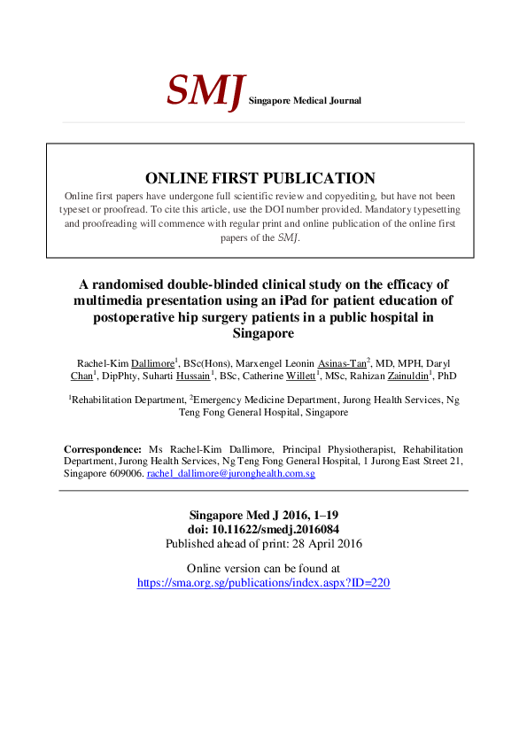 (PDF) Singapore Correspondence: Ms Rachel-Kim Dallimore, Principal ...