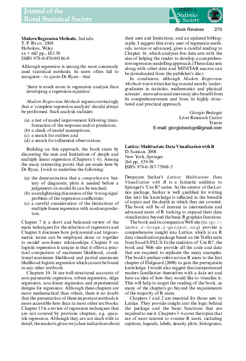 (PDF) Modern Regression Methods