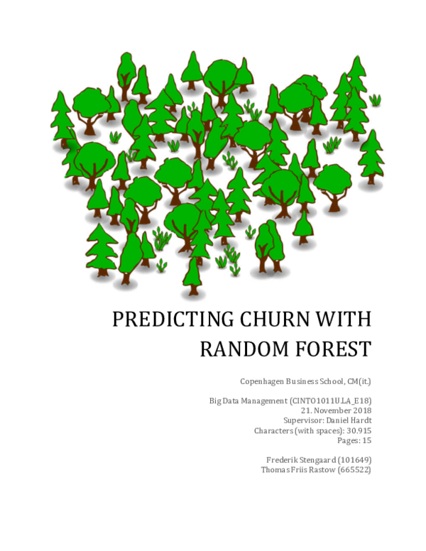 (PDF) PREDICTING CHURN WITH RANDOM FOREST