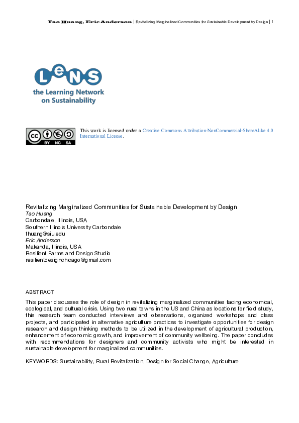 (PDF) Revitalizing Marginalized Communities for Sustainable Development ...