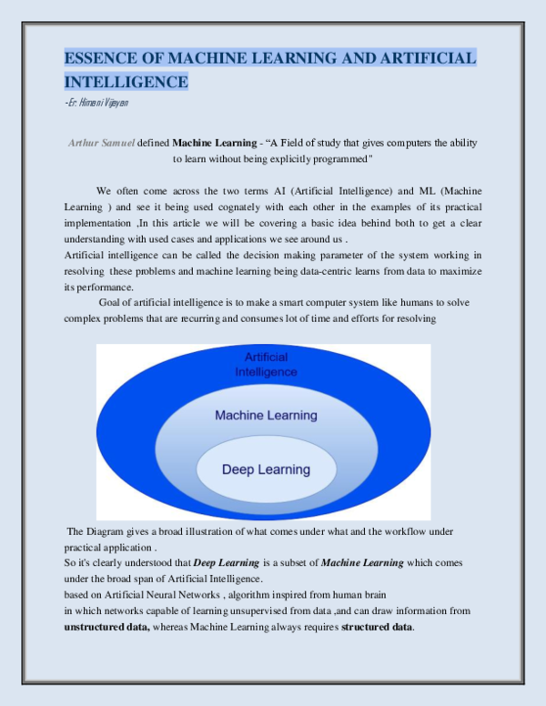 What Is The Essence Of Machine Learning