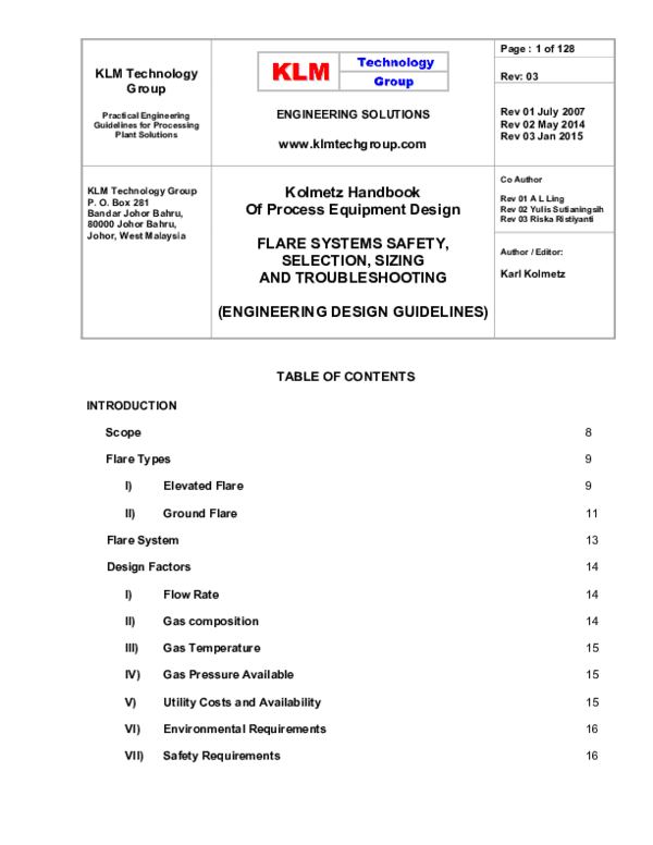 (PDF) FLARE SYSTEMS SAFETY, SELECTION, SIZING AND TROUBLESHOOTING ...