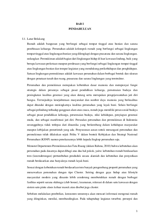 (PDF) PROPOSAL PENELITIAN perumahan