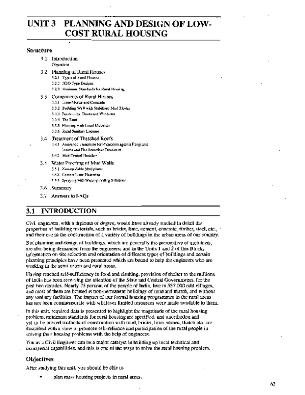 (PDF) PLANNING AND DESIGN OF LOWCOST RURAL HOUSING