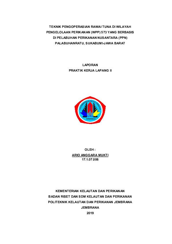(PDF) TEKNIK PENGOPERASIAN RAWAI TUNA DI WILAYAH PENGELOLAAN PERIKANAN ...