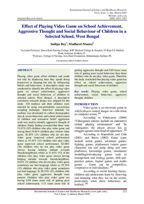 PDF Effect Of Playing Video Game On School Achievement Aggressive Thought And Social pdf-effect-of-playing-video-game-on-school-achievement-aggressive-thought-and-social
