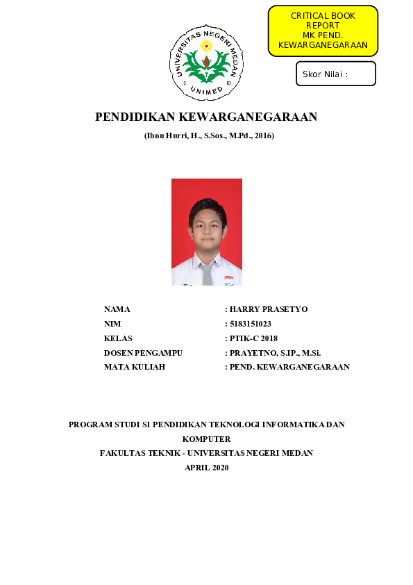 (DOC) CBR Pendidikan Kewarganegaran