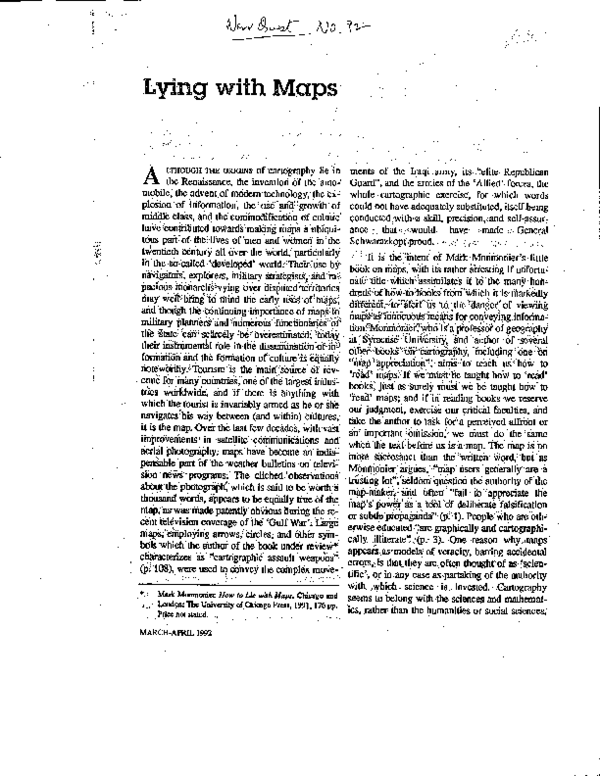 (PDF) Lying With Maps