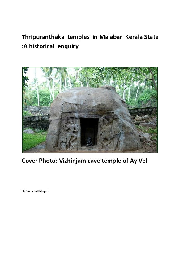 (PDF) Thripuranthaka temples in Malabar Kerala State :A historical ...