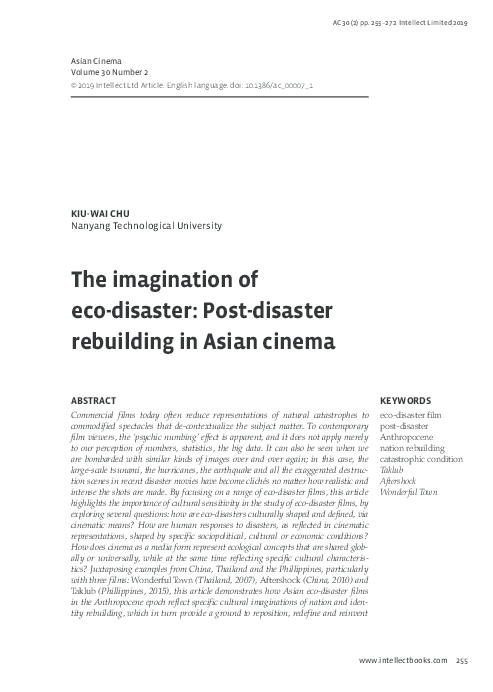 (PDF) The imagination of eco-disaster: Post-disaster rebuilding in ...