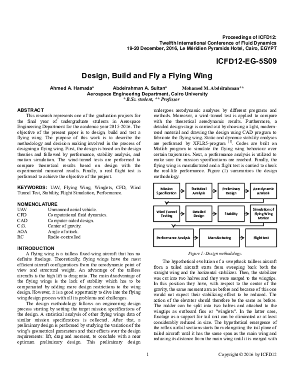 (PDF) ICFD12-EG-5S09 Design, Build and Fly a Flying Wing