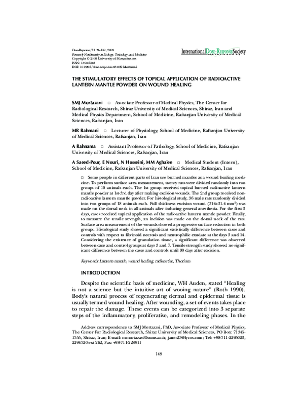 (PDF) The stimulatory effects of topical application of radioactive ...