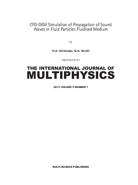 (PDF) CFD DEM sound Multiphysics