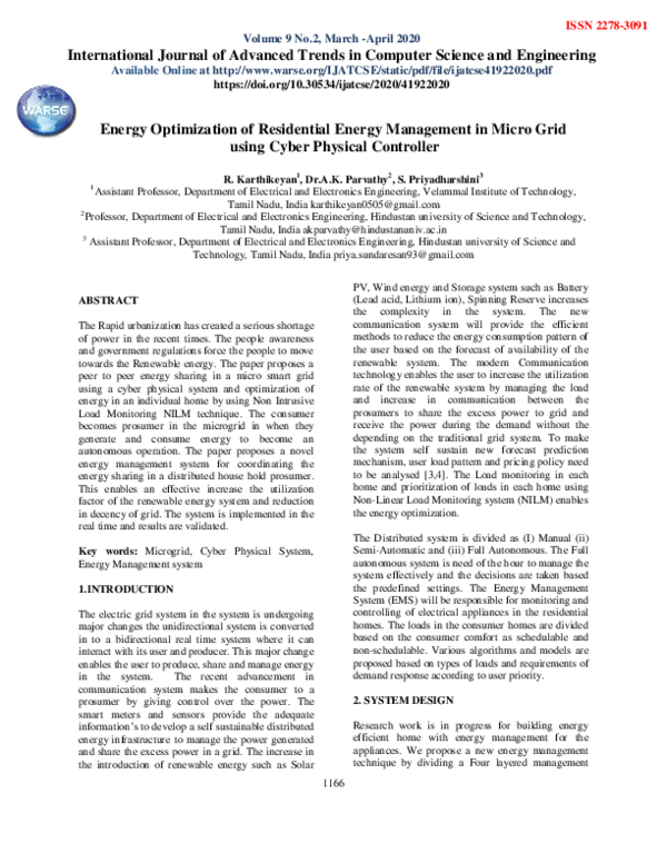 (PDF) Energy Optimization of Residential Energy Management in Micro ...