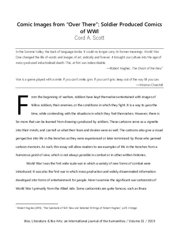 (PDF) Comic Images from "Over There": Soldier Produced Comics of WWI