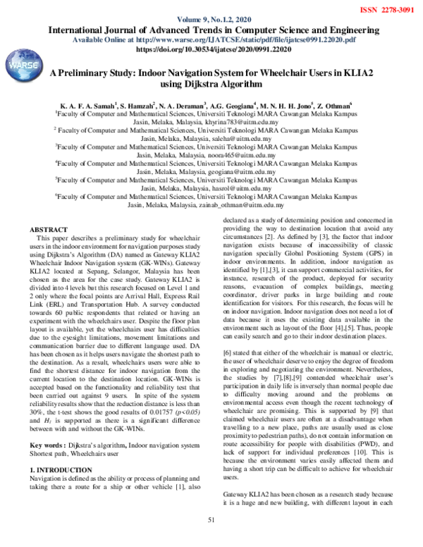 (PDF) A Preliminary Study: Indoor Navigation System for Wheelchair Users in KLIA2 using Dijkstra ...