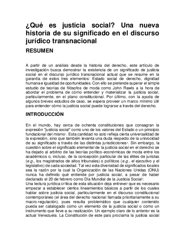 Pdf Justicia Social