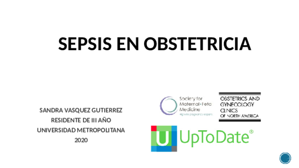 (PPT) Sepsis en obstetricia