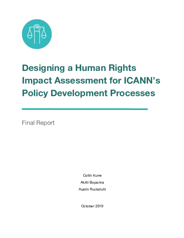 (PDF) Designing a Human Rights Impact Assessment for ICANN's Policy ...