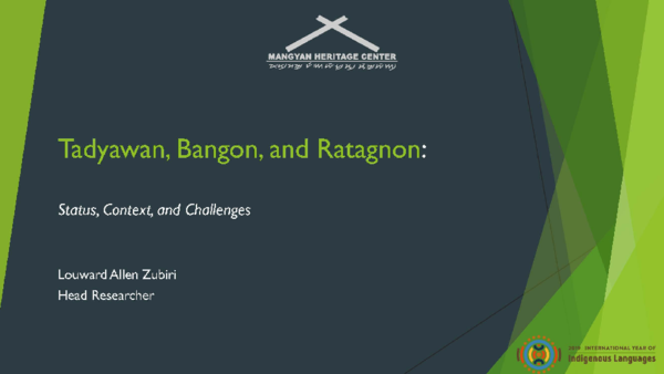 (PDF) Tadyawan, Bangon, and Ratagnon: Context, Status, and Challenges