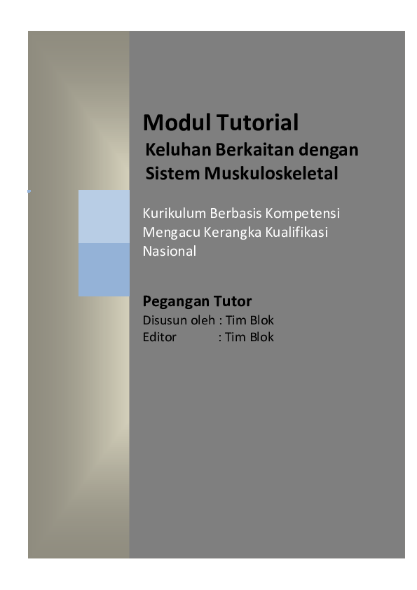 (PDF) Modul Tutorial Keluhan Berkaitan dengan Sistem Muskuloskeletal ...