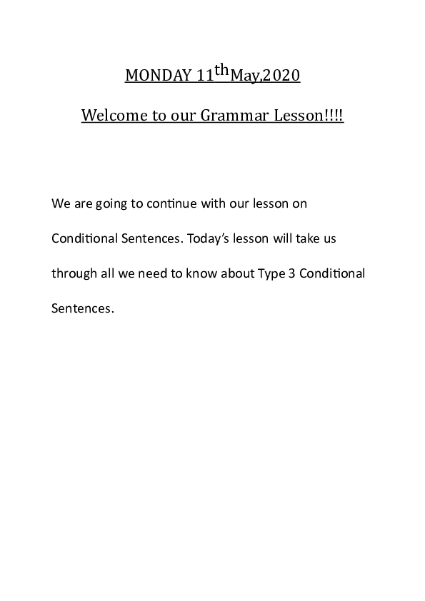 (DOC) Notes On Conditional Sentencess