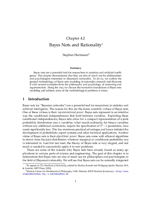 (PDF) Bayes Nets and Rationality