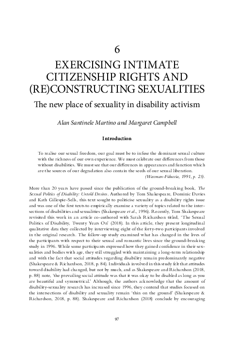 (PDF) Exercising intimate citizenship rights and (re)constructing ...