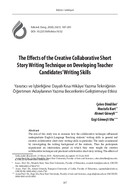 (PDF) THE EFFECTS OF THE CREATIVE COLLABORATIVE SHORT STORY WRITING ...