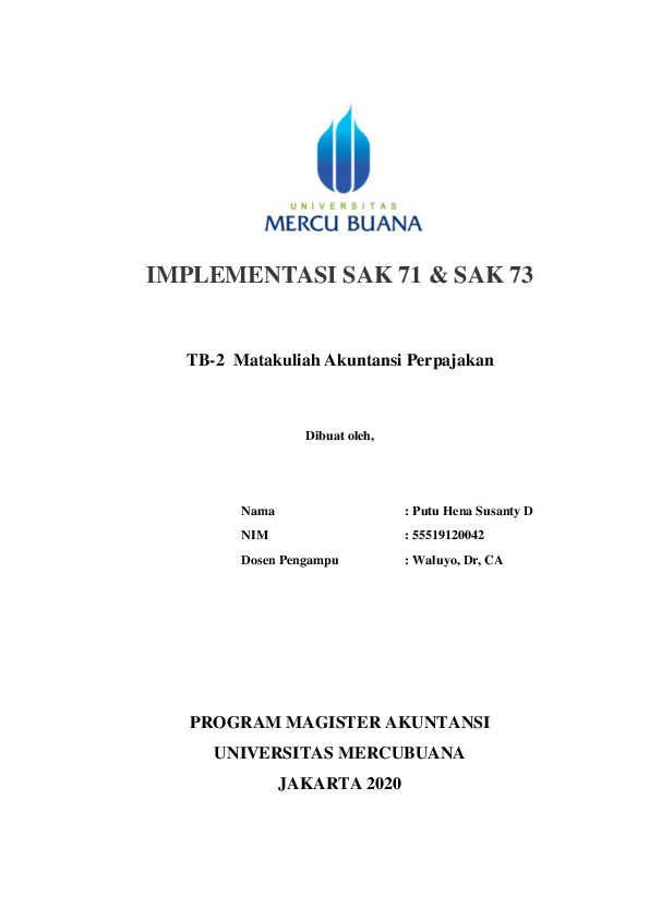 (PDF) Implementasi SAK.71.73