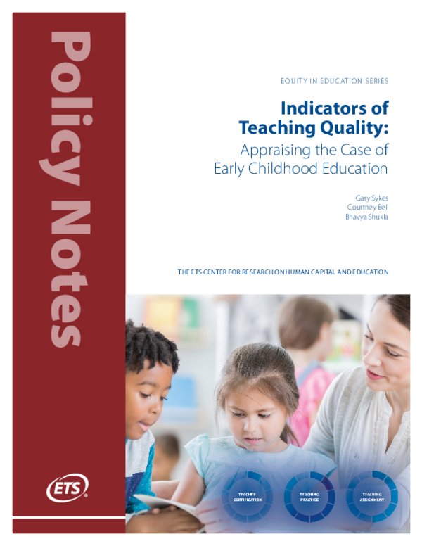 (PDF) Indicators of Teaching Quality: Appraising the Case of Early ...