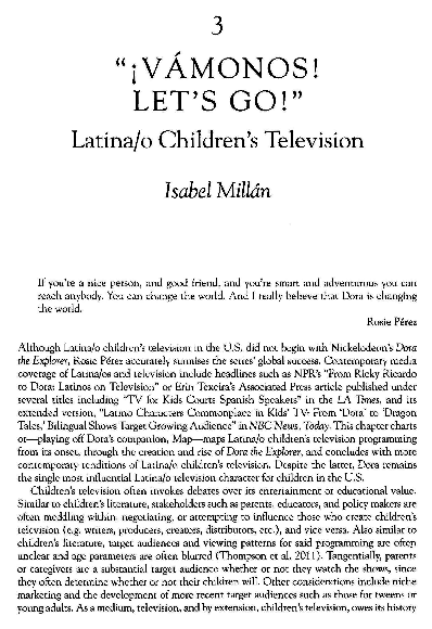 (PDF) “¡Vámonos! Let’s Go!”: Latina/o Children’s Television
