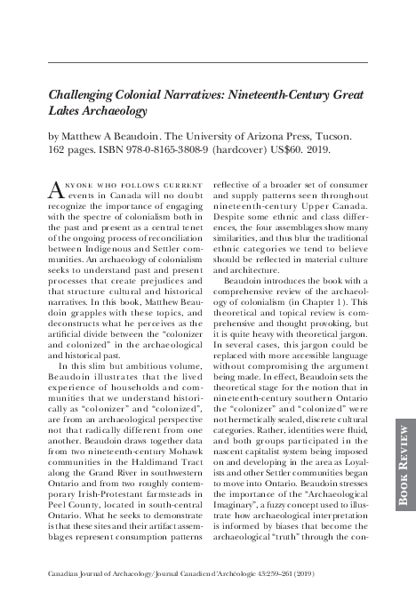 (PDF) Review of Challenging Colonial Narratives: Nineteenth-Century ...