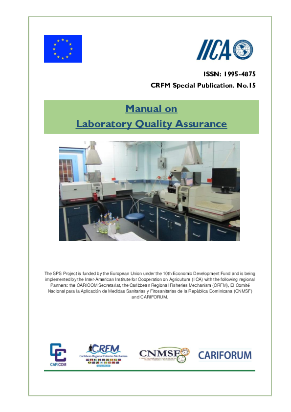 (PDF) Manual on Laboratory Quality Assurance