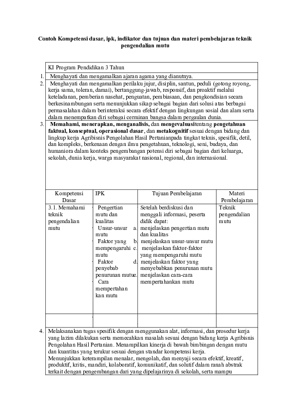 (DOC) Contoh Kompetensi dasar, Alfin Rachmad (166038)
